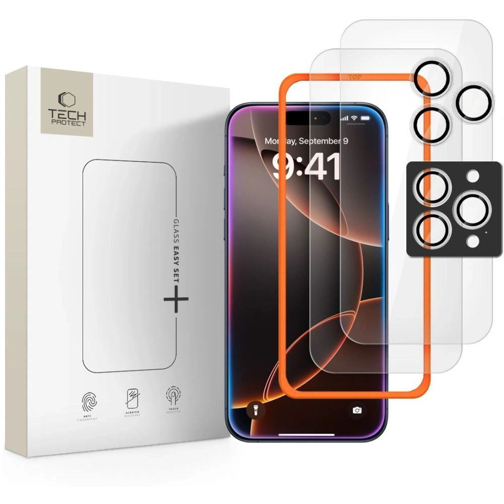 Tech-Protect Easy Set+ Apple iPhone 16 Pro Max / 17 Pro Max Clear [2+1 ...